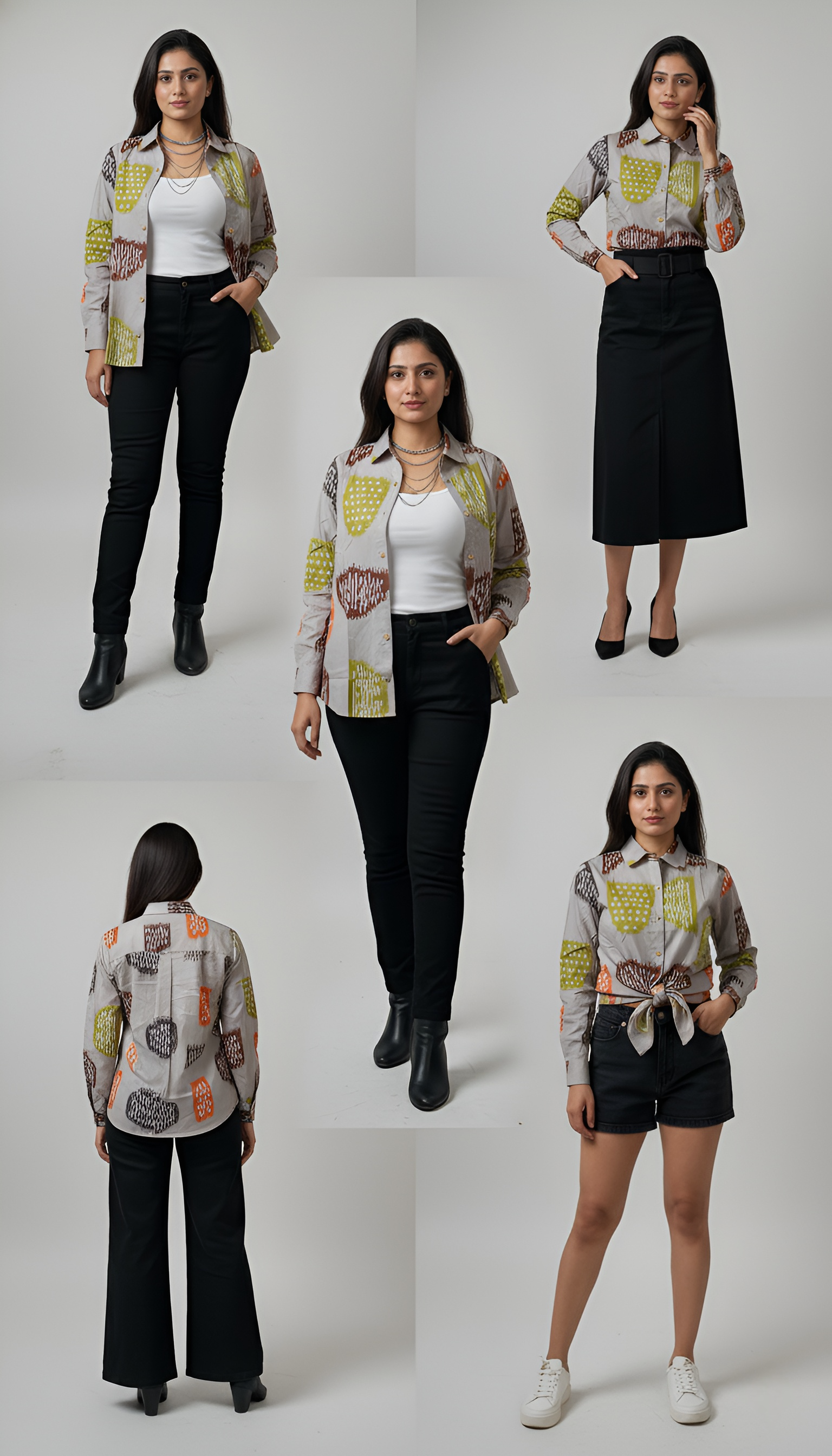 Off White Color Women Cotton Shirts – FemNari